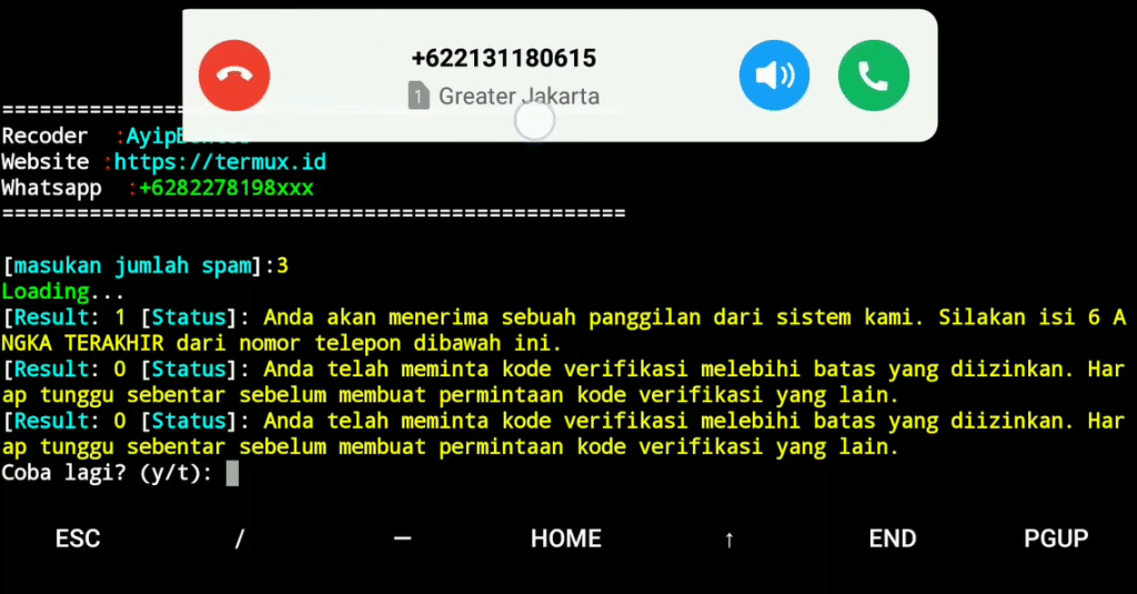 Cara Spam Call Termux Script Terbaru 2020 Work 100% - Asalkata